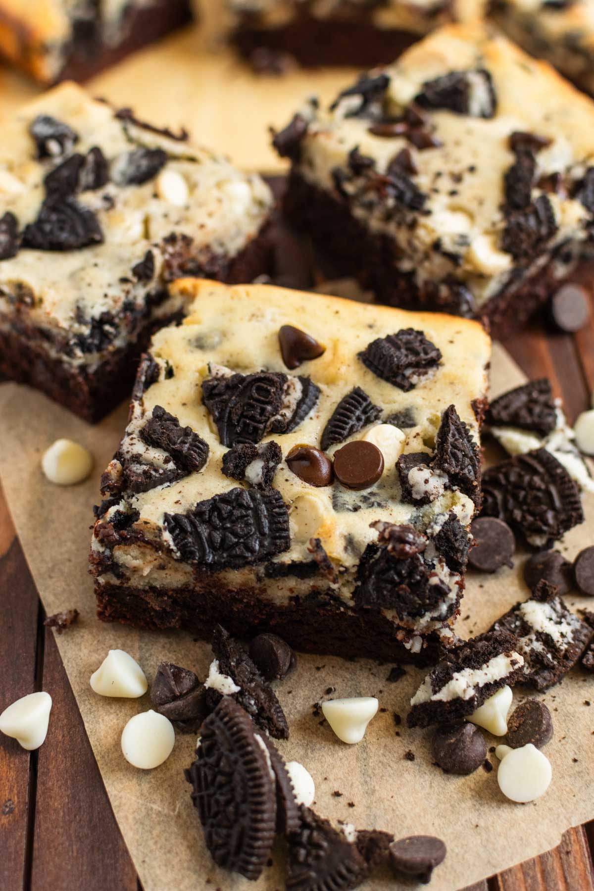 Oreo Cheesecake Brownies - Sticks Scratch Kitchen